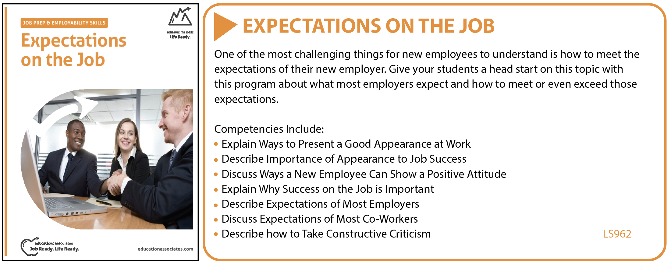 Achieve Life Skills Offerings - Education Associates